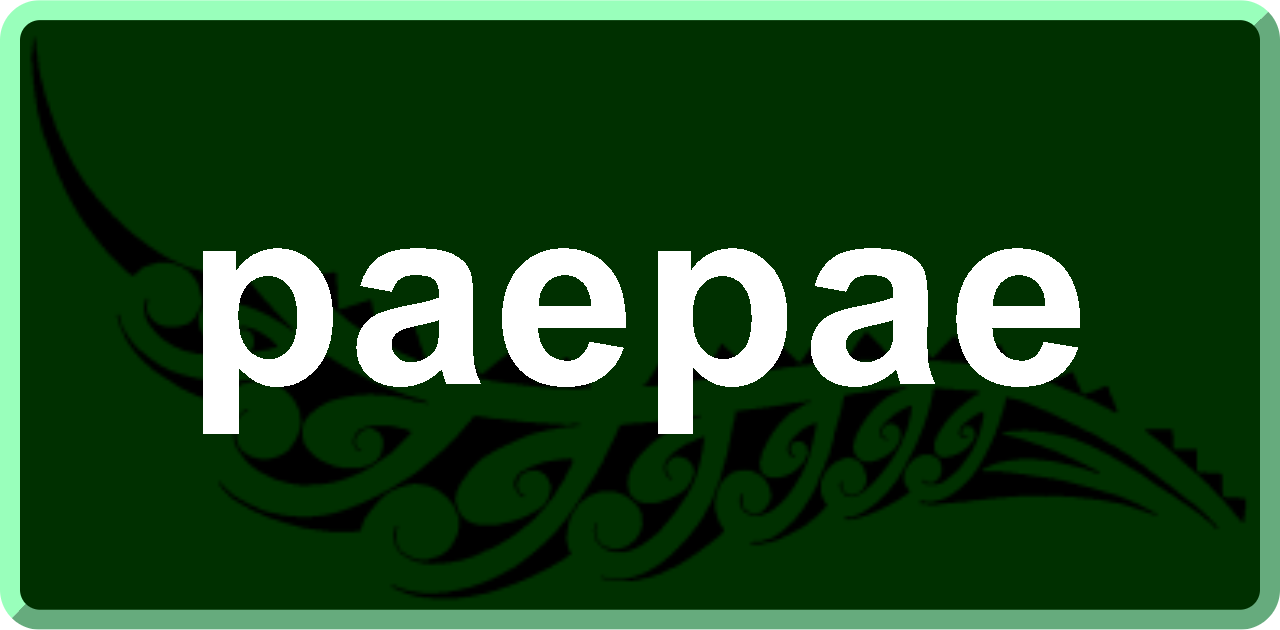 paepae: bench at the front of the meeting house, front row of seats