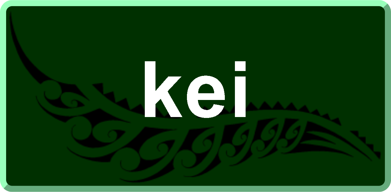 kei: preposition, present time and place location - at, in